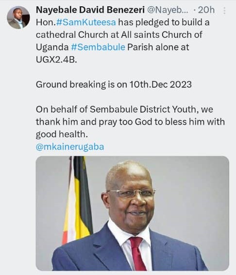 Sam Kuteesa To Single-handedly Build A 2.4B Church In Sembabule ... Sam Kuteesa To Single-handedly Build A 2.4B Church In Sembabule ...