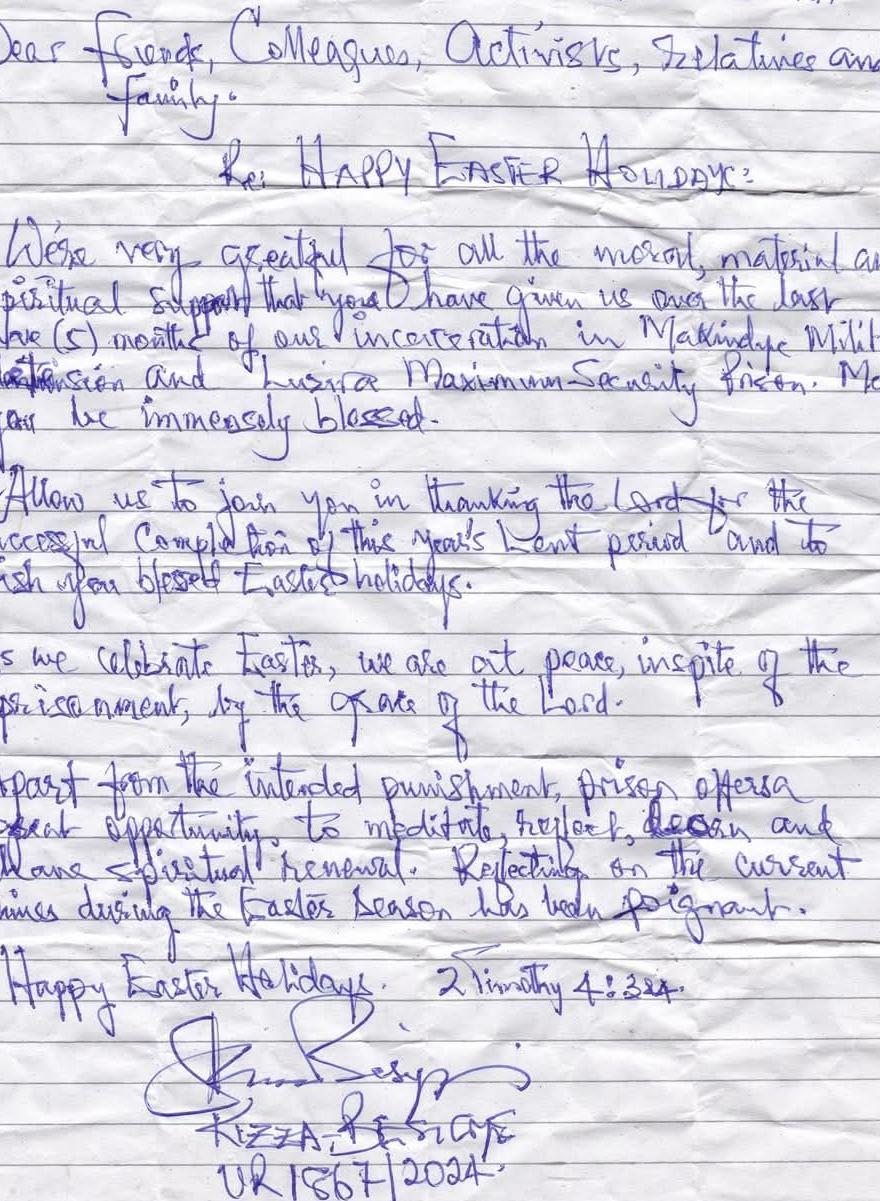 Hope Behind Bars: Dr. Kizza Besigye’s Easter Message Inspires Nation ...