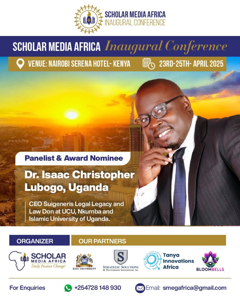 Dr. Isaac Christopher Lubogo Nominated for Outstanding Legal Scholar of ...