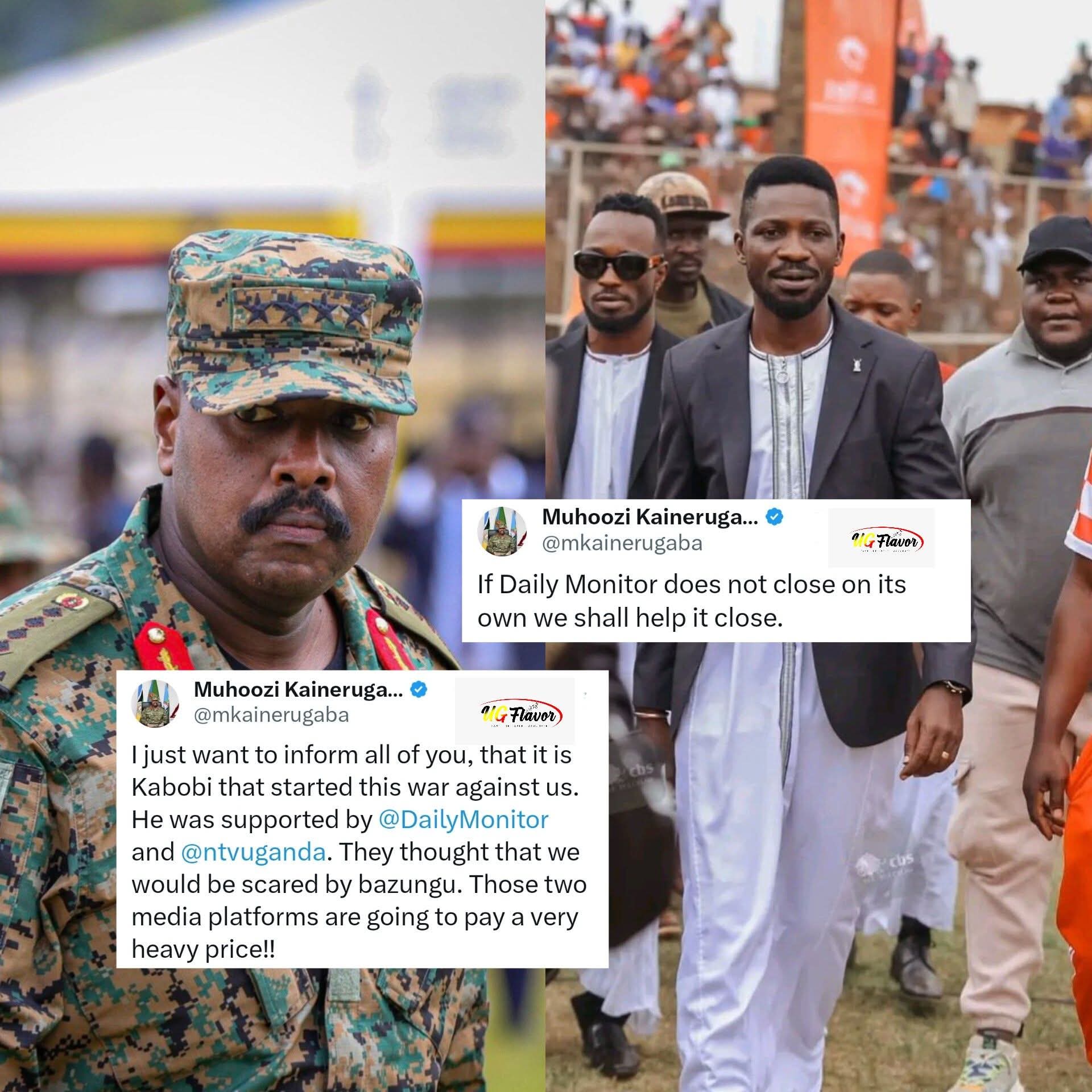 General Muhoozi Issues Fresh Threats to Monitor and NTV Over Coverage ...